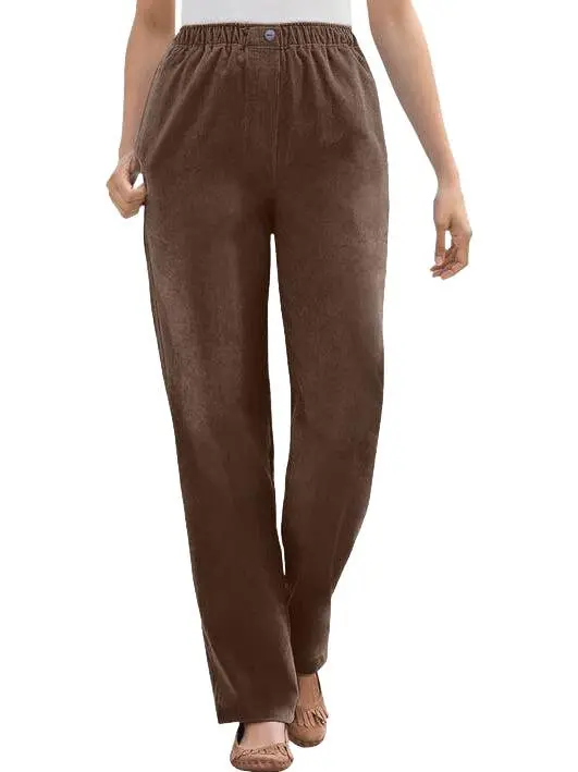 WOMAN WITHIN 7 Day Corduroy Pant - Chocolate