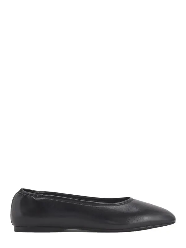 Everlane Made In Italy Leather Flat - Black Leather