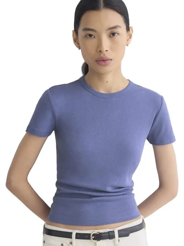 Everlane Tissue Short-sleeve Crew Neck T-shirt - Blue Dusk
