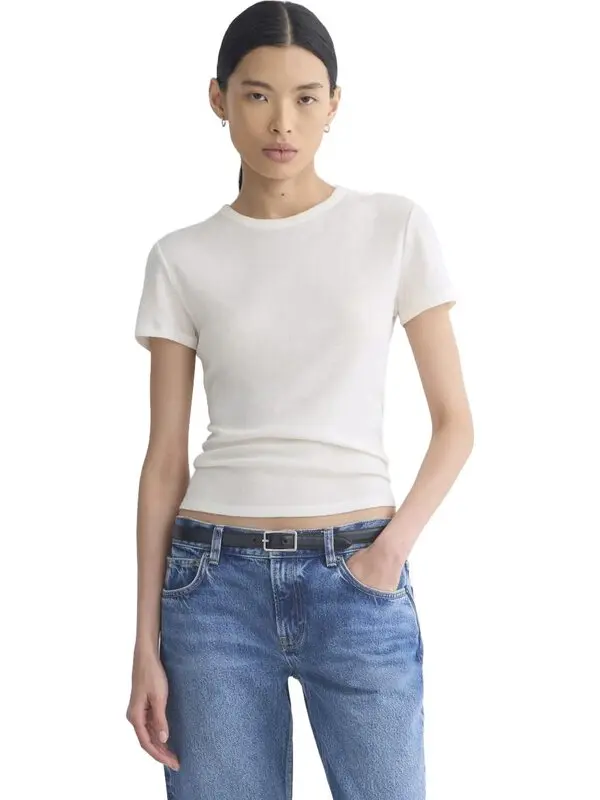 Everlane Tissue Short-sleeve Crew Neck T-shirt - Bone
