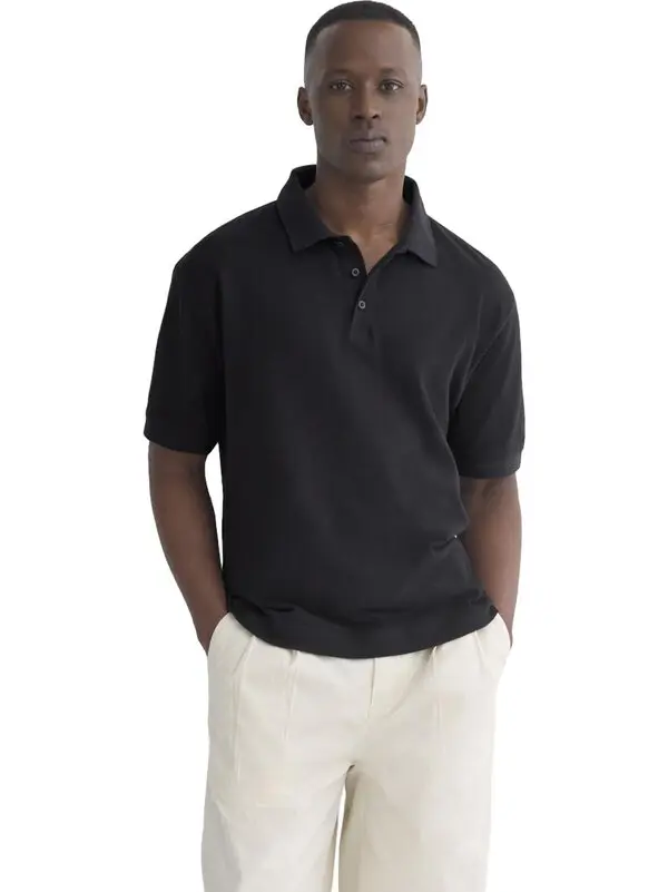Everlane Classic Piqué Polo - Black
