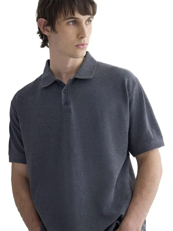 Everlane Classic Piqué Polo - Heathered Graphite
