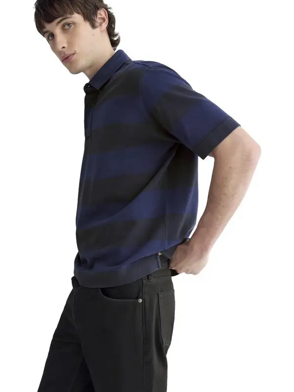 Everlane Vintage Rugby Polo Shirt - Navy/black