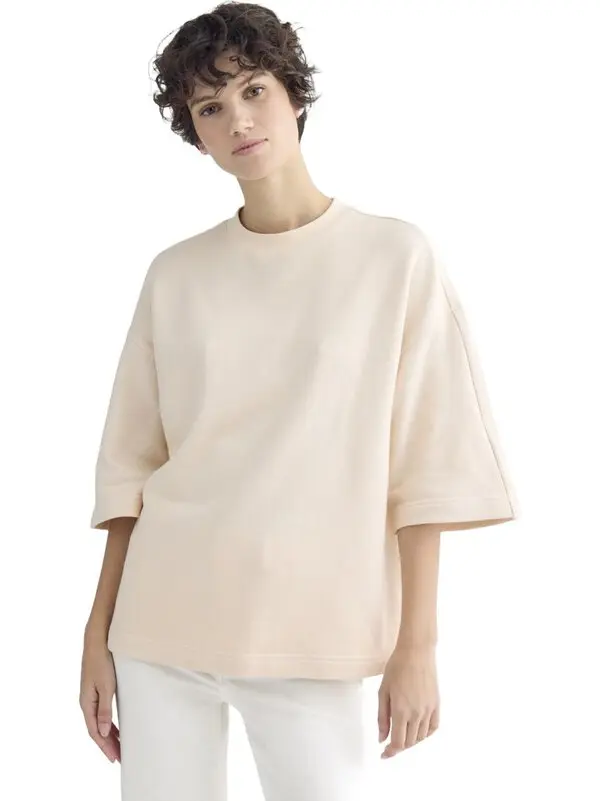 Everlane Lightweight Terry Oversized T-shirt - Parchment