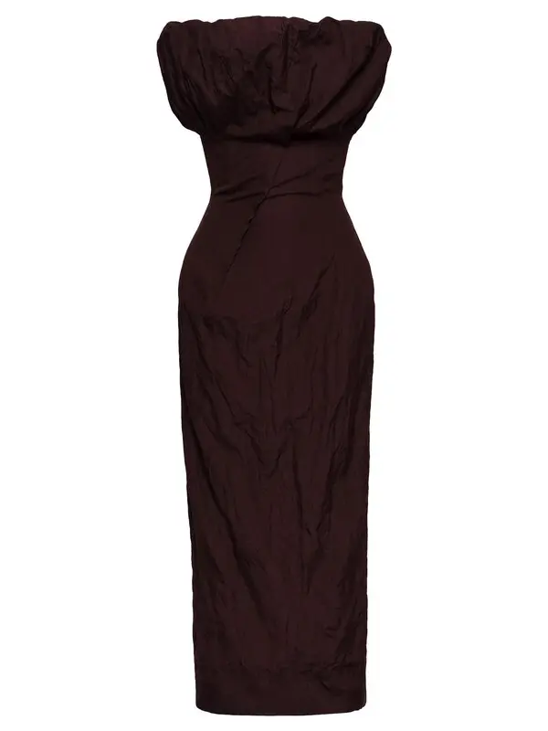 Magda Butrym Puffed Cotton Gown - Brown