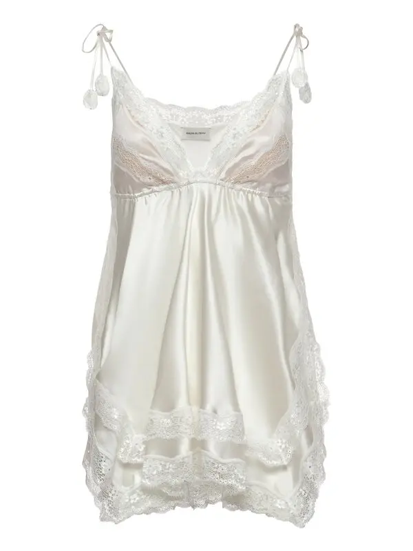 Magda Butrym Lace Embellished Camisole - White