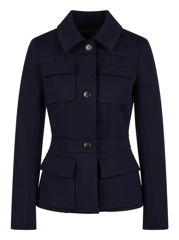 Martin Grant Wool Military Jacket - Navy