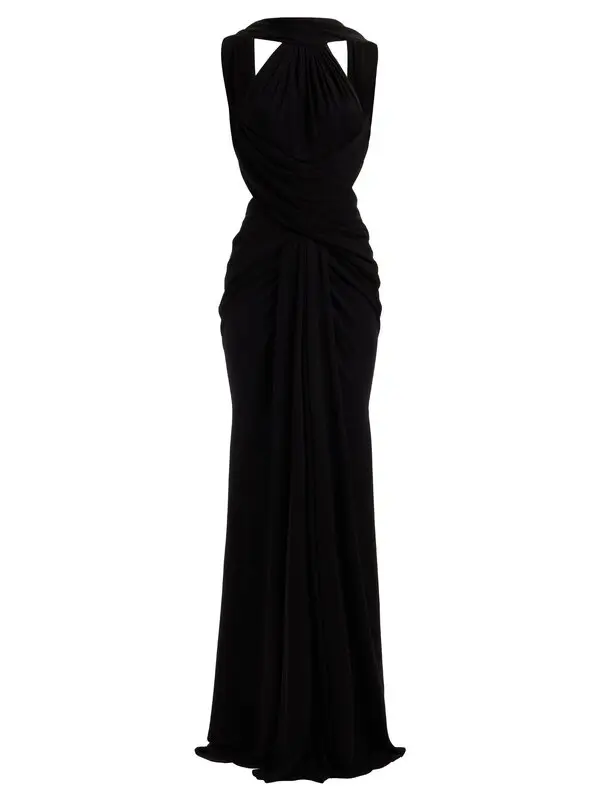 Elie Saab Open-back Gown - Black