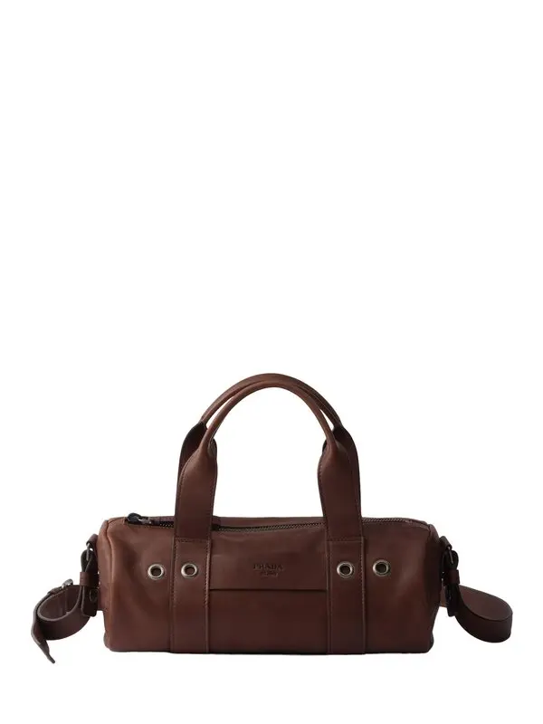 Prada Leather Top-handle Bag - Brown