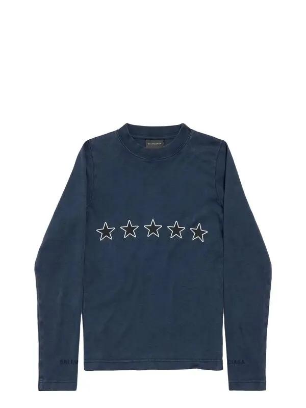 Balenciaga Top Rating Fitted Top - Blue