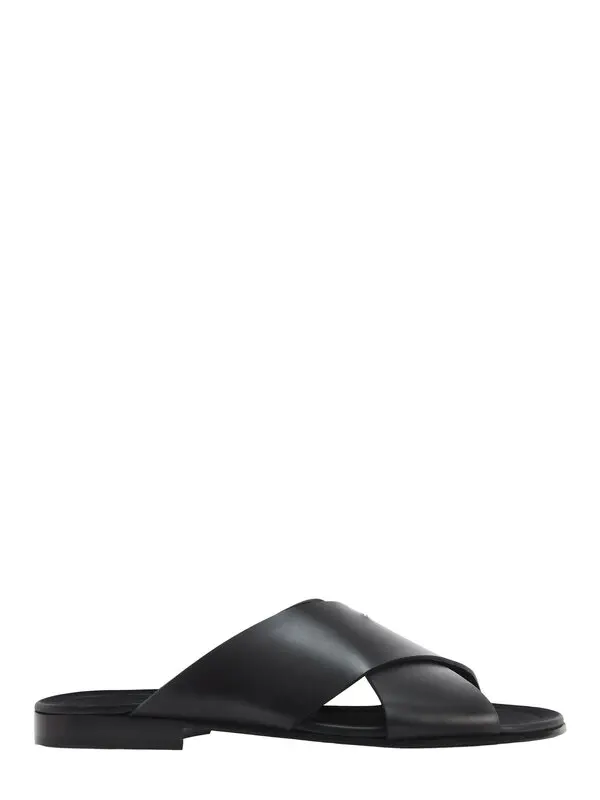GIUSEPPE ZANOTTI Woven Band Sandals - Black