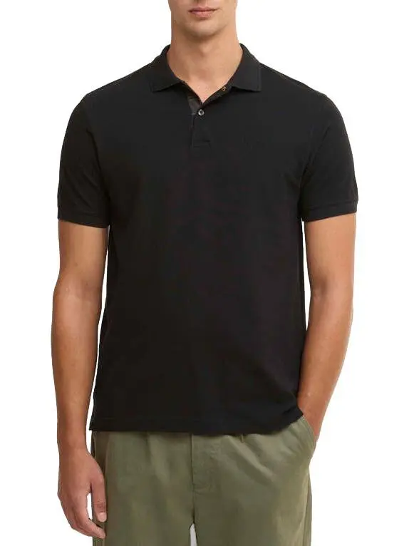 Barbour Tailored Fit Pima Cotton Polo - Black