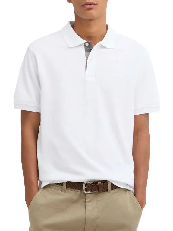 Barbour Tailored Fit Pima Cotton Polo - White