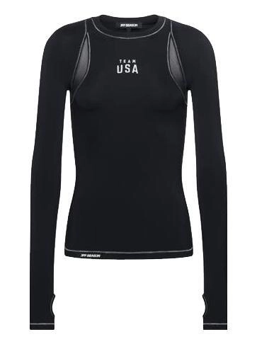 OFF SEASON Team Usa Long Sleeve T-shirt With Thumbholes - Black