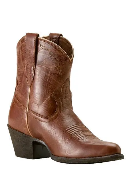 Ariat Maggie J Toe Short Western Boots - Aged Sienna