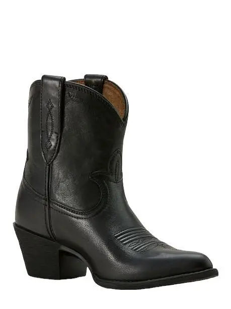 Ariat Maggie J Toe Short Western Boots - Black Night