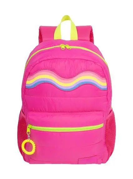 STYLE.LAB Debo Wavy Rainbow Puffer Backpack - Pink