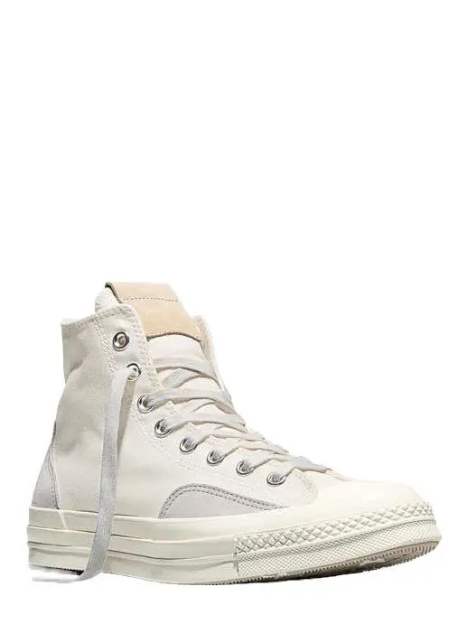 CONVERSE Chuck 70 Canvas And Suede High Top Sneakers - Vintage White/egret/papyrus
