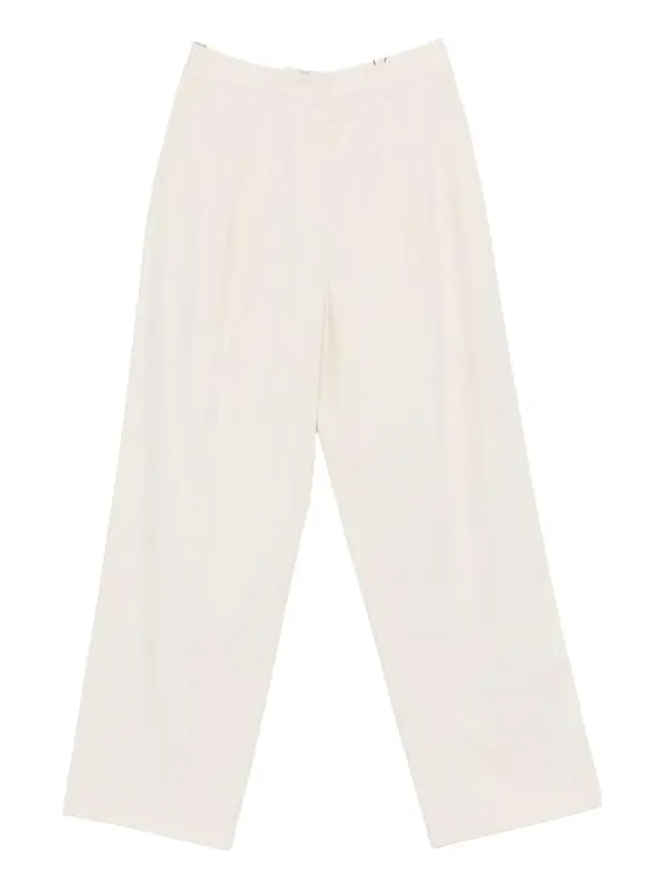 DUNST Cotton Blend Chino Trousers - White