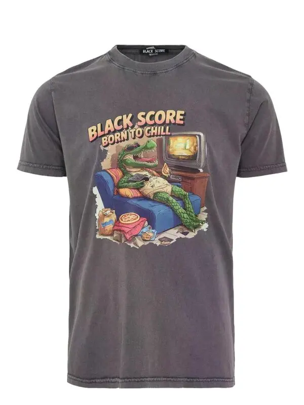 BLACK SCORE Graphic-print T-shirt - Grey