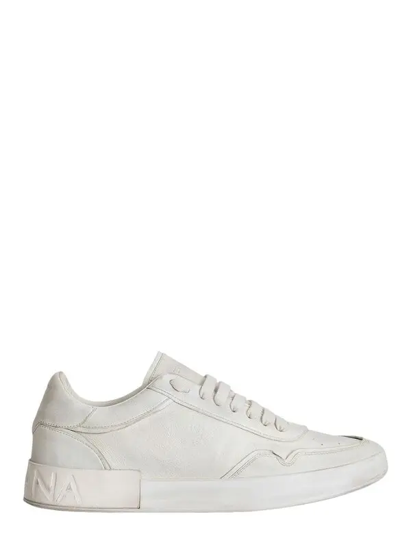 Dolce & Gabbana Portofino Calfskin Sneaker - White