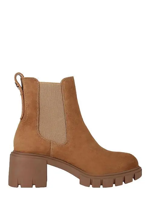 Carvela Ignite Suede Heeled Chelsea Boots - Camel