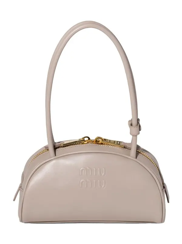 Miu Miu Beau Leather Bag - Pumice Stone