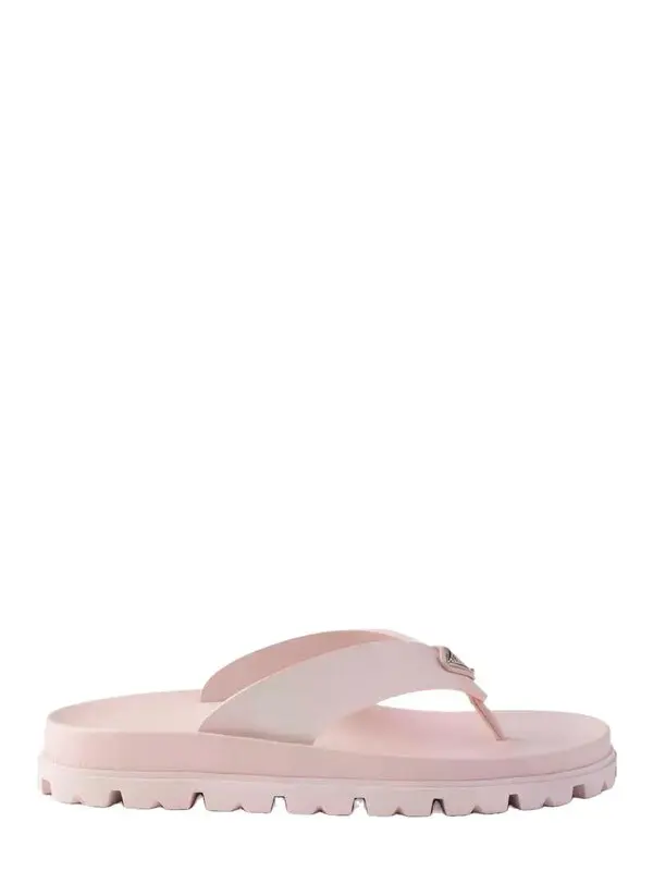 Prada Triangle Flat Sandals - Pink