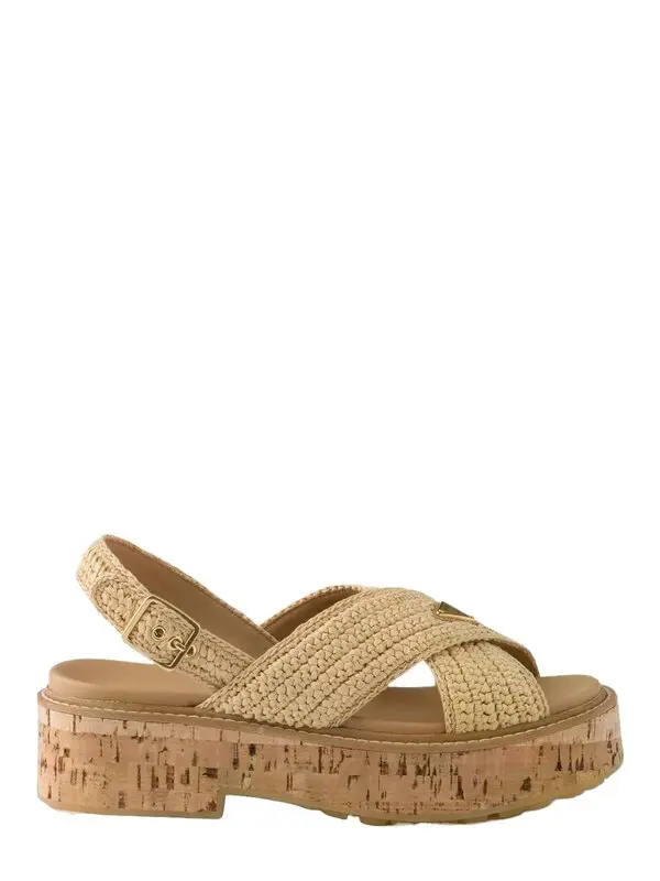 Prada Crochet-strap Sandals - Neutrals