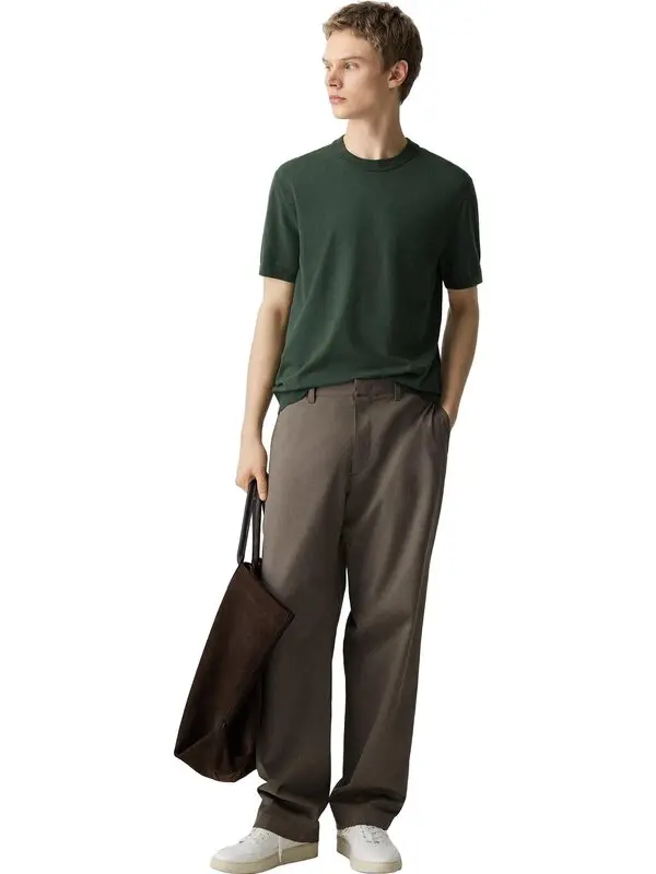 Theory Straight Chino Pant In Moonsoft Cotton - Morel