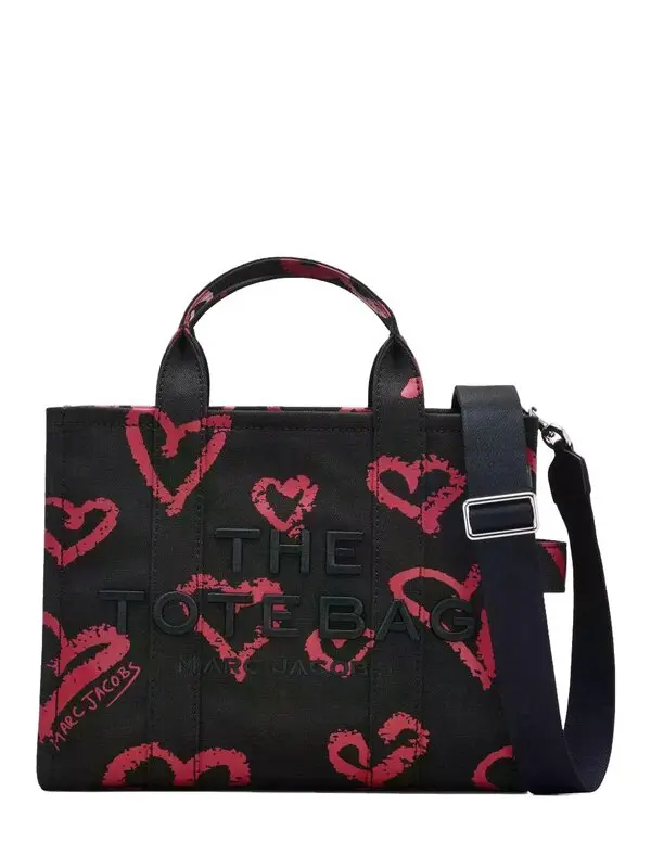 Marc Jacobs Tote Bag With Heart Print - Black