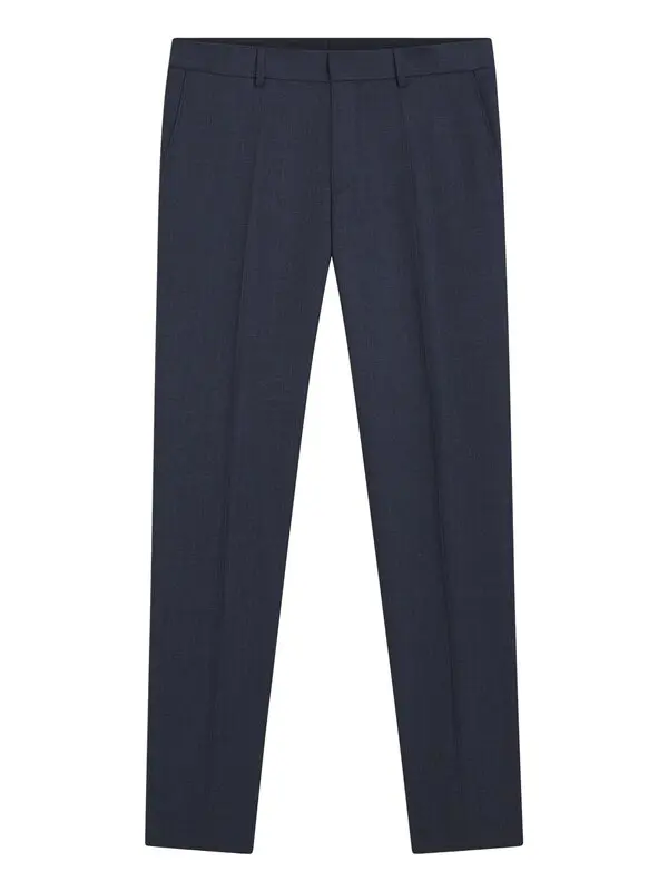 BOSS Formal Trousers In Micro-patterned Virgin Wool - Light Blue