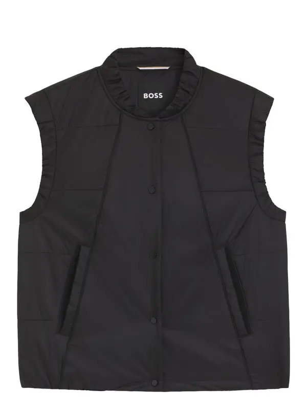 BOSS Water-repellent Gilet With Wadding - Black