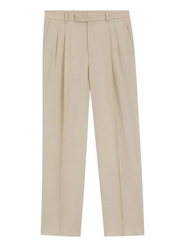 BOSS Oversized-fit Twill Trousers - Light Beige