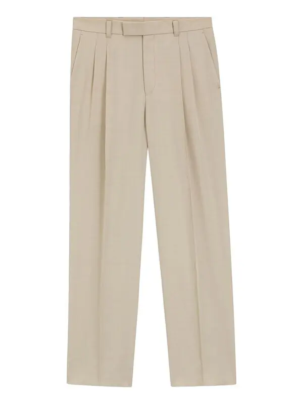 BOSS Oversized-fit Twill Trousers - Light Beige