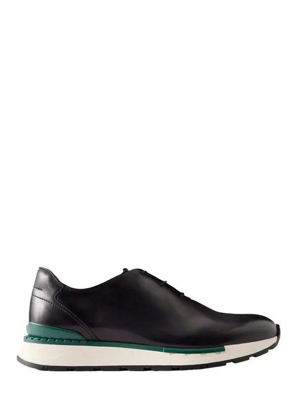 Berluti Fast Track Full-grain Venezia Softy Leather Sneakers - Black