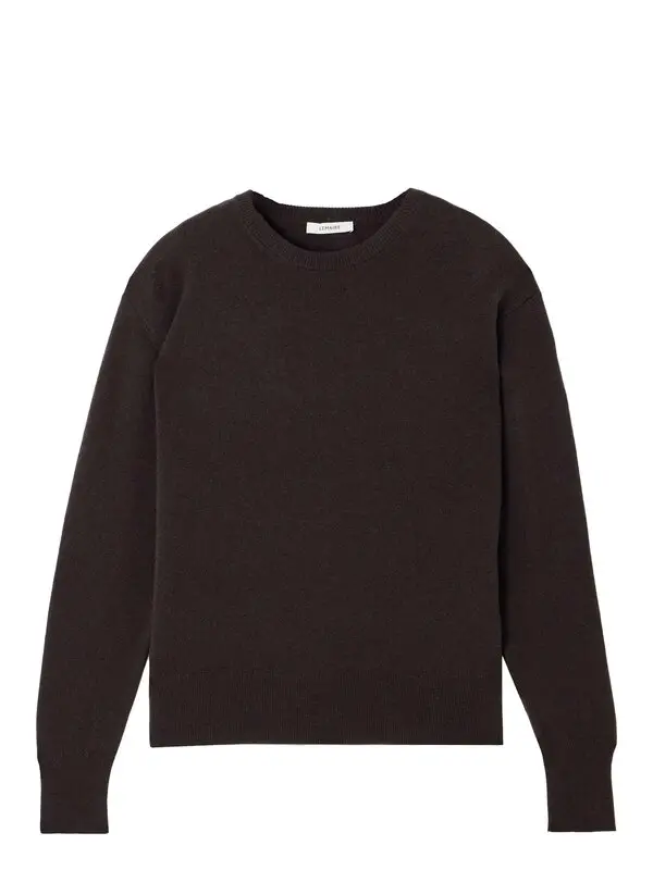 LEMAIRE Wool And Cashmere-blend Sweater - Dark Brown