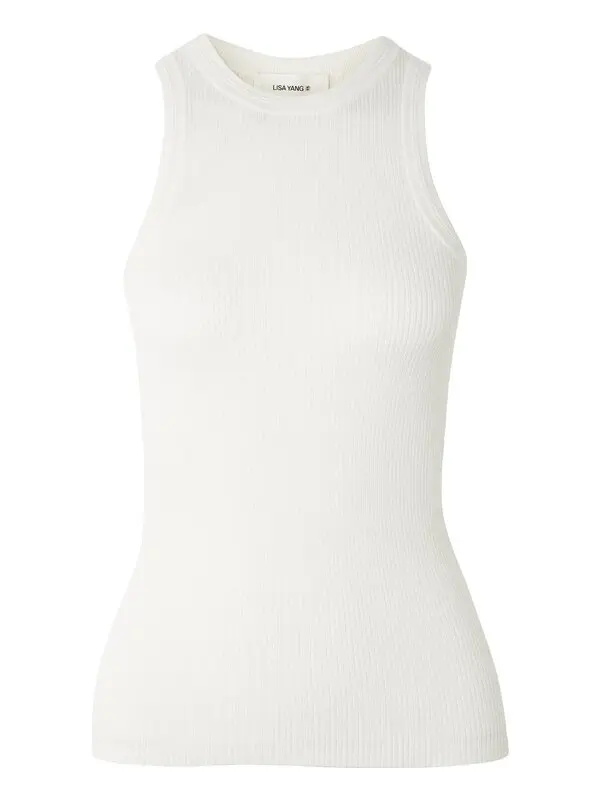 LISA YANG Amya Ribbed Tank - Off-white