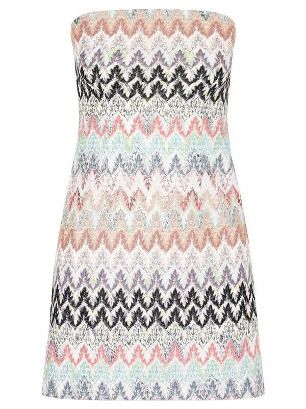 Missoni Striped Metallic Crochet-knit Mini Dress - Multi