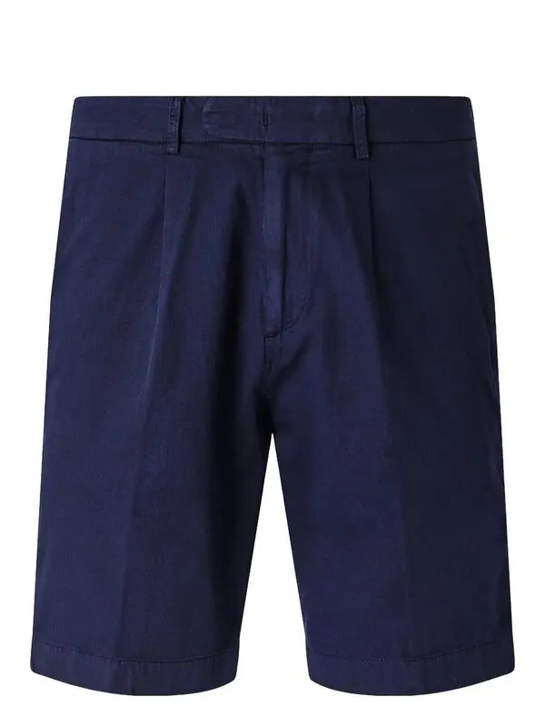 Boglioli Straight-leg Cotton-blend Shorts - Blue