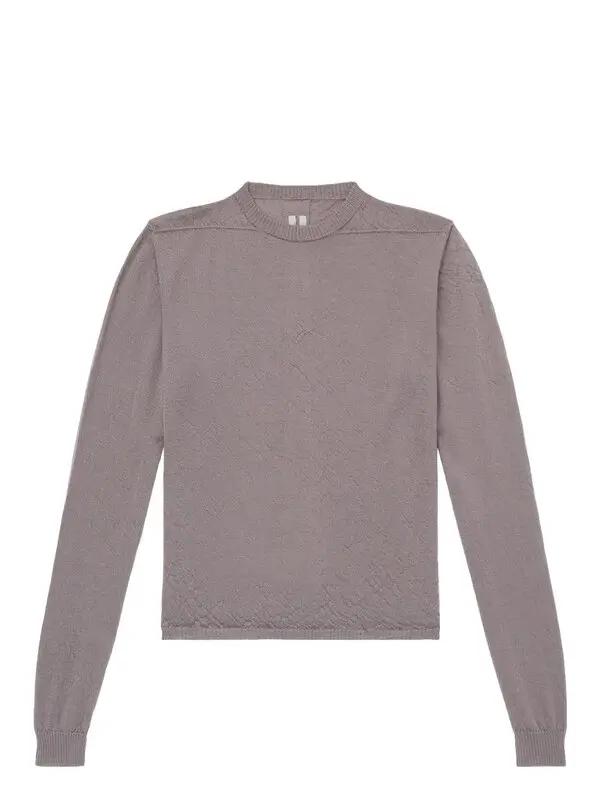 Rick Owens Slim-fit Boiled Cashmere Sweater - Gray