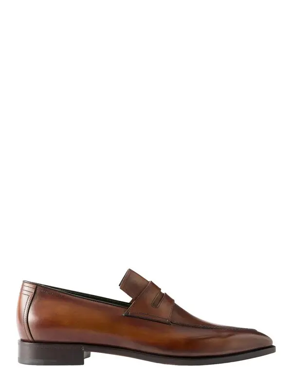 Berluti Andy Demesure Venezia Leather Loafers - Brown