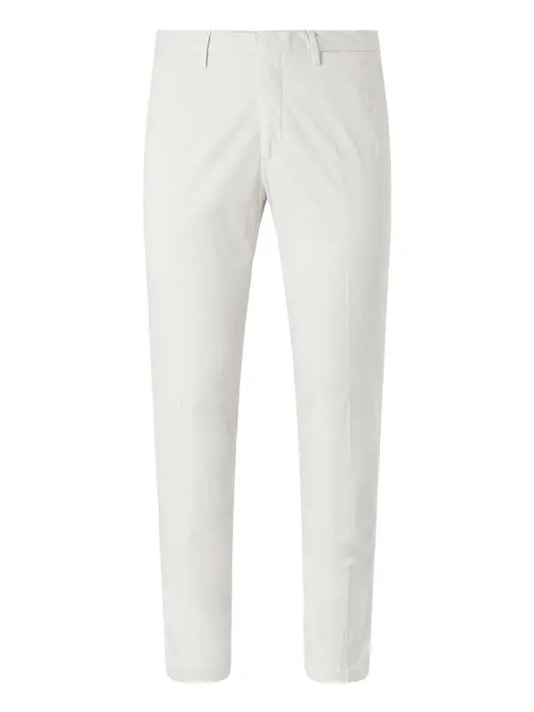 Boglioli Tapered Cotton-blend Trousers - Neutrals