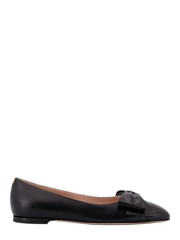 Valentino Garavani Bowow Leather Ballerinas - Black
