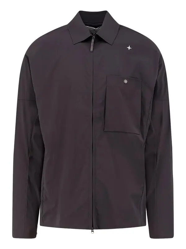 Stone Island Shirt With Zip - Grey