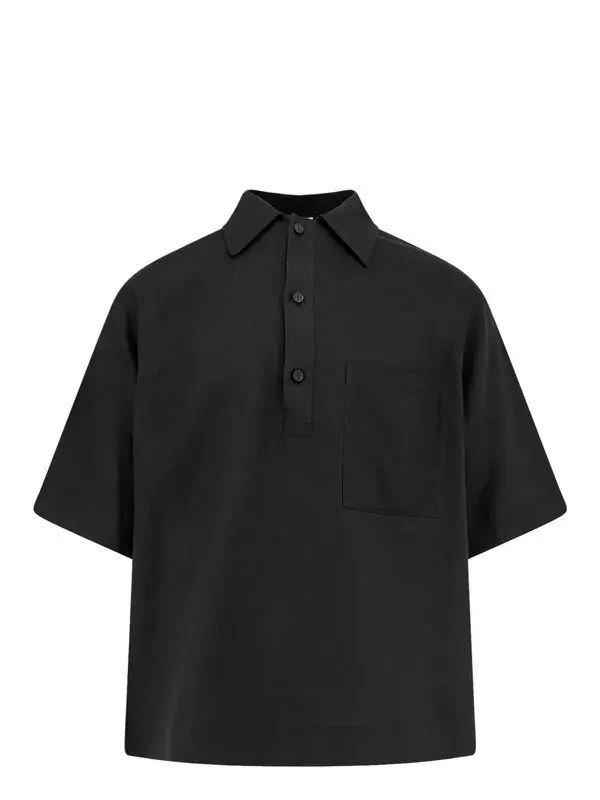 HEVO Montursi Linen And Viscose Shirt - Black