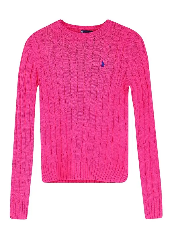 Polo Ralph Lauren Cotton Sweater With Embroidered Logo - Pink