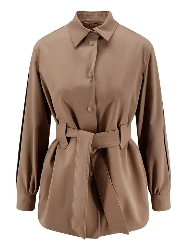 Max Mara Virgin Wool Shirt Jacket - Brown