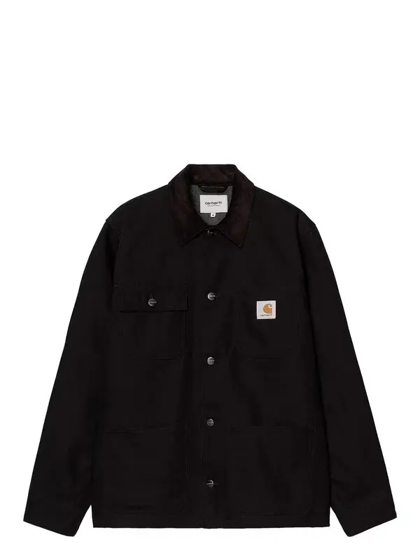Carhartt Work In Progress Michigan Coat Cotton Long Jacket - Black