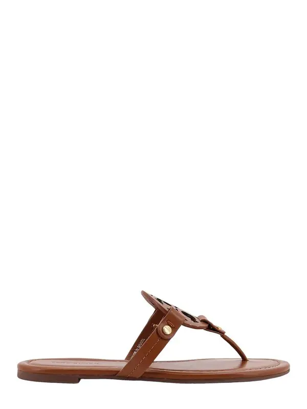 Tory Burch Miller Leather Thong Sandals - Brown